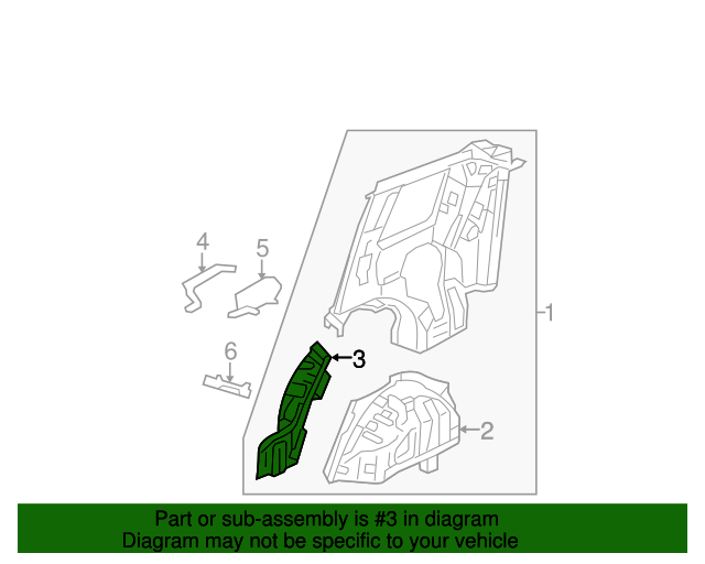 64320-SZA-305ZZ - Extension, R Rear Wheel Arch - 2009-2015 Honda Pilot ...