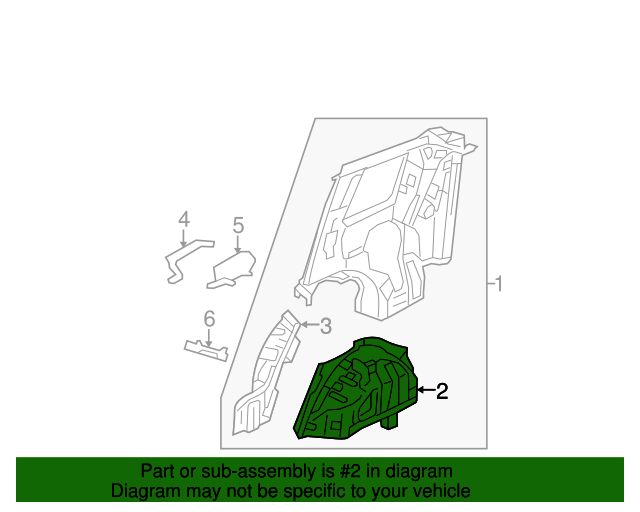 2009-2015 Honda Pilot Wheelhouse, L Rear 64730-SZA-A00ZZ | OEM Parts Online