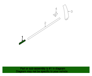 51337221311 - 2012-2019 BMW Belt Molding (51-33-7-221-311) | BMW of ...