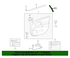 2008-2010 Toyota Highlander Cover - WOOD GRAIN ***RIGHT SIDE*** 74612 ...