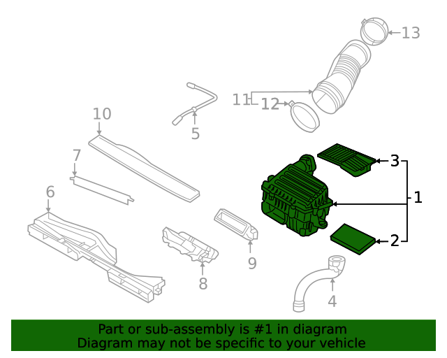 2022-2023 Volkswagen Air Cleaner Assembly 5QM-129-607-G | QuirkParts