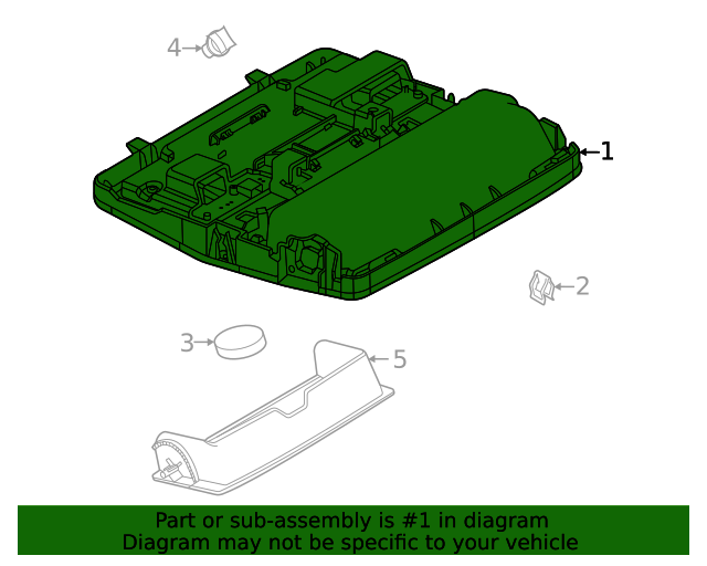 Genuine OEM Overhead Console Part# LR107966 Fits 2018-2021 Land Rover ...
