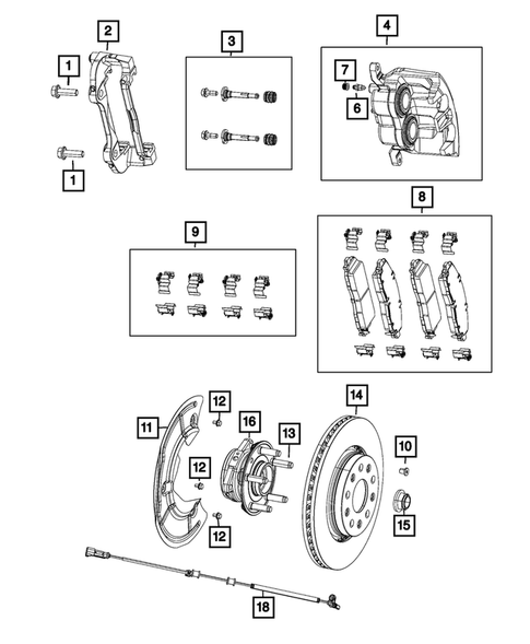 Front Brakes for 2021 Jeep Wrangler | Mopar eStore