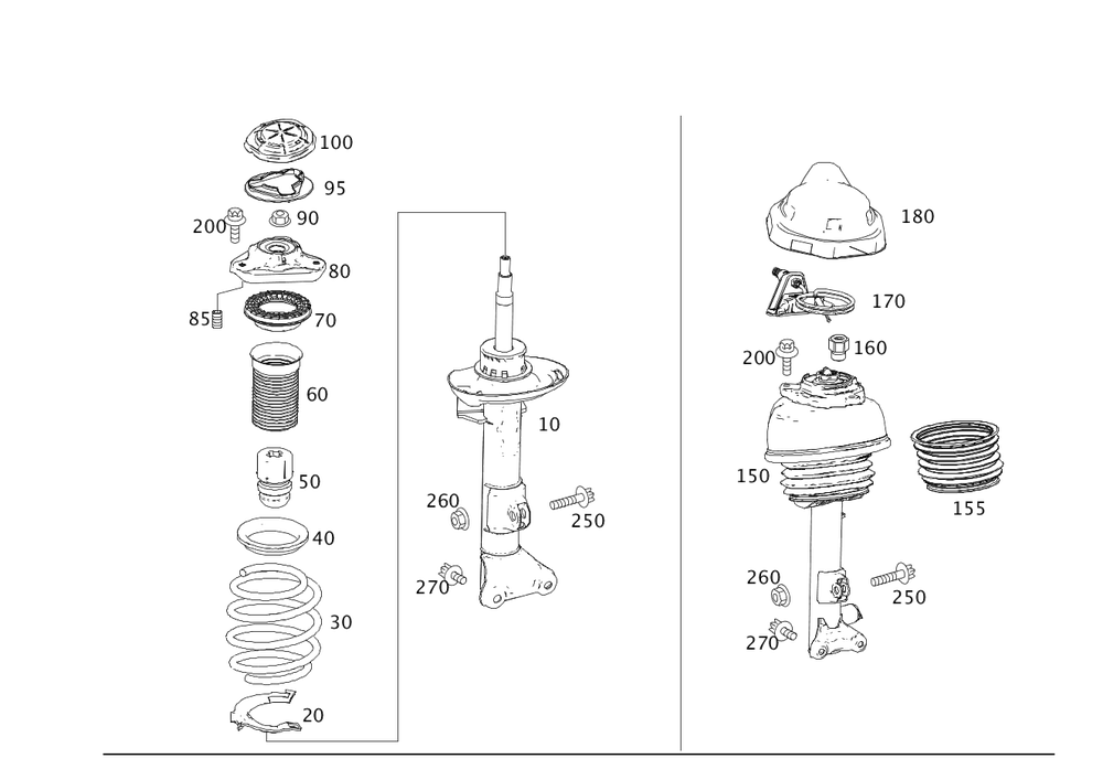 218323010064 - Shock-Absorber Strut Mercedes-Benz USA Parts