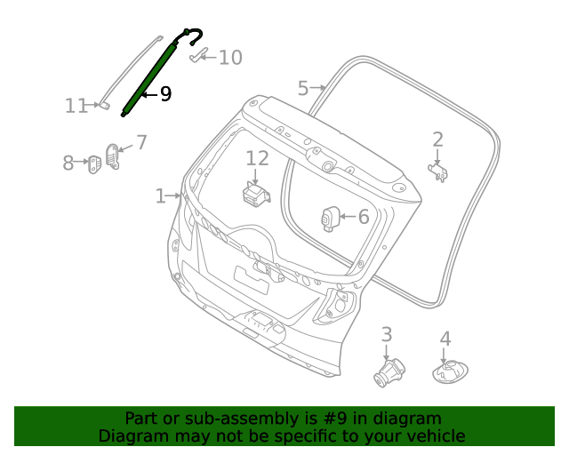 2022-2024 Hyundai Tucson Lift Cylinder 81841-N9100 | Conicelli Hyundai