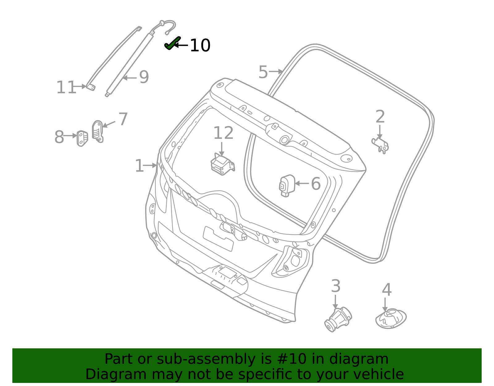 2022-2024 Hyundai Tucson Lift Cylinder Upper Bracket 81842-N9100 ...