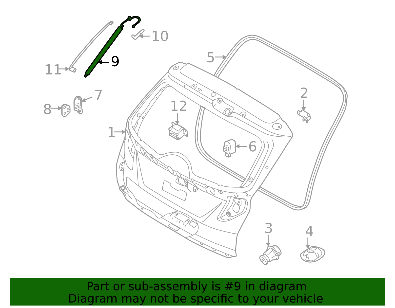 2022-2024 Hyundai Tucson Lift-Gate Lift Support 81831-N9200 | OEM Parts ...