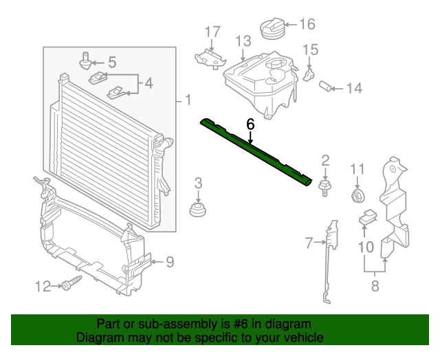 7L0-121-345 - Seal Strip - 2004-2010 Volkswagen Touareg | VW OEM Parts ...