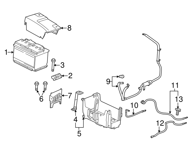 2013-2019 Cadillac XTS Battery Positive Fuse Block Cable 22885269 GM ...