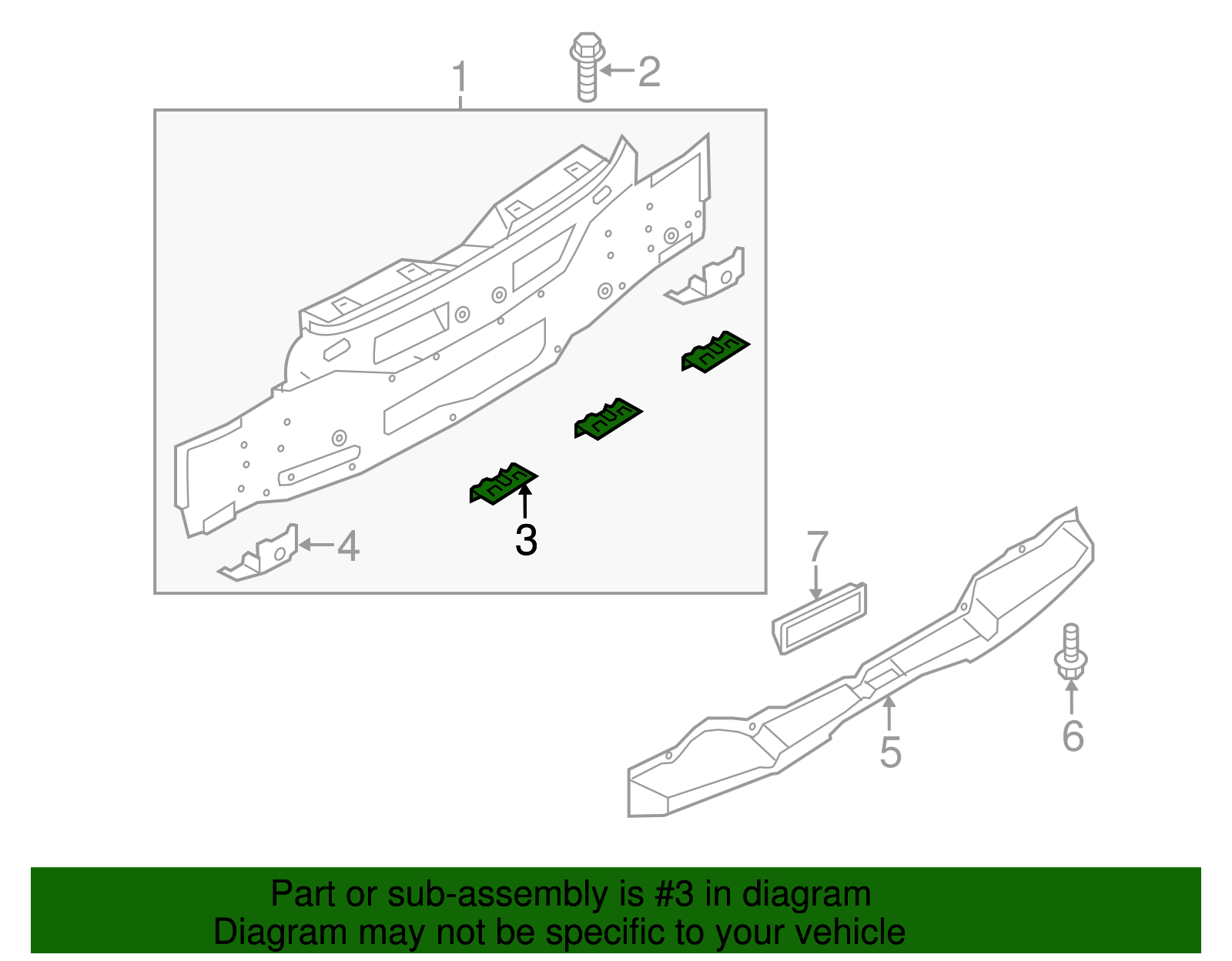 2008-2025 Nissan Rear Body Panel Retainer H5240-4BAMA | Bill Kay Nissan ...