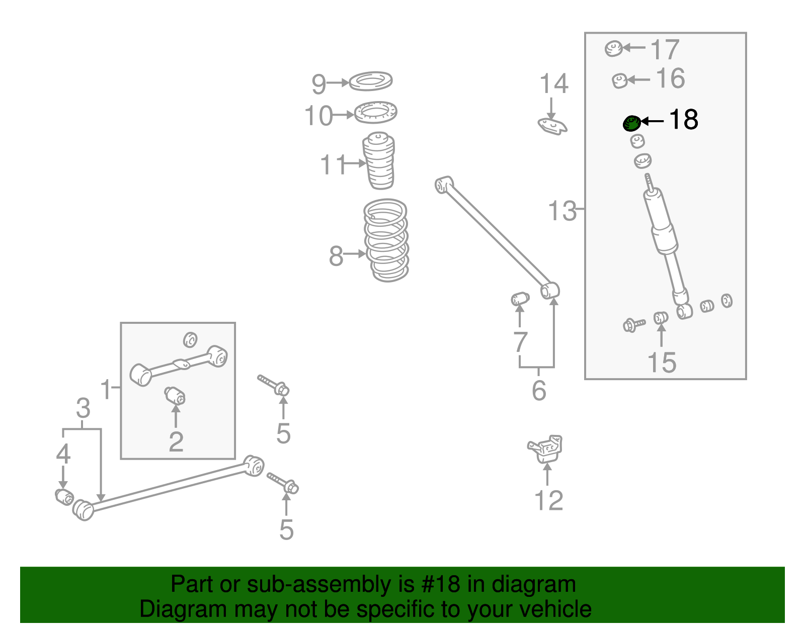 90948-02170 - Shock Lower Retainer - 1998-2011 2013-2020 Toyota Land ...