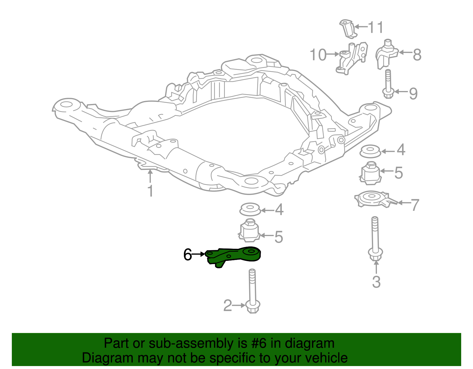 50265-T2A-A01 - Front Support 2013-2017 Honda Accord | Honda Parts Online