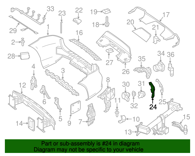2012-2015 Mercedes-Benz ML 63 AMG® Bumper Cover Spacer Panel 166-885-02 ...