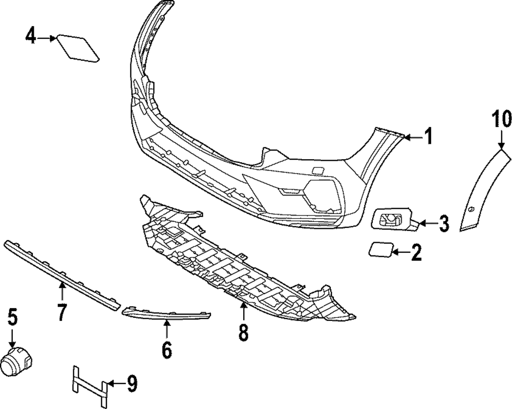 2022-2025 Volvo XC60 Outer Molding 32227905 | TascaParts.com