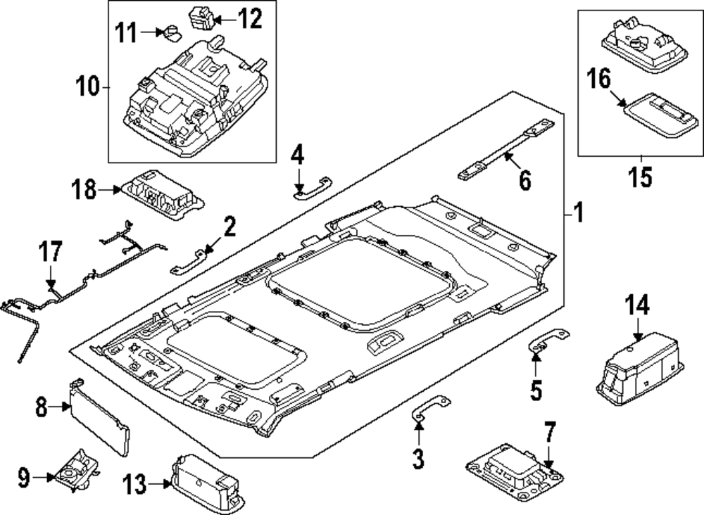 2024-2025 Hyundai Santa Fe Headliner 85410-R6021-NNB | Retail Performance Auto Parts