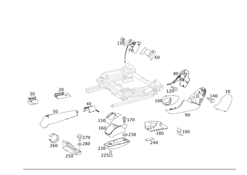 Covers and Bracket for Fire Extinguisher for 2008 Mercedes-Benz ML 63 ...