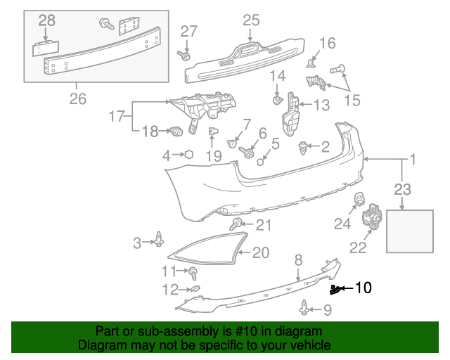 2014-2016 Lexus Lower Cover Hole Cover 52161-53050 | Genuine Lexus Parts