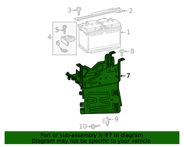 84653785 - Battery Auxiliary Tray 2020-2024 GM | Gateway Buick GMC Parts