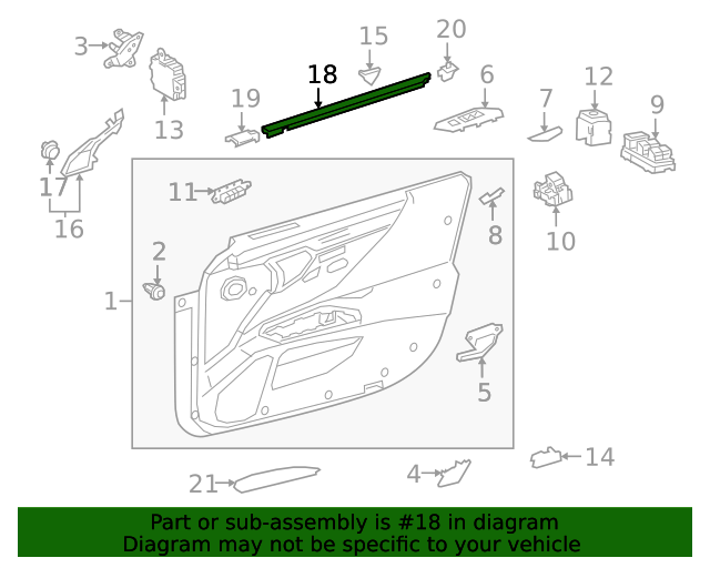 2019-2024 Lexus Belt Weather-Strip 68171-06290 | OEM Parts Online