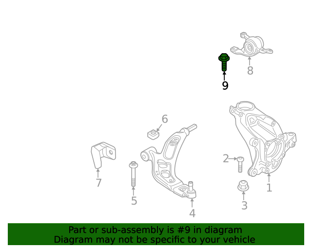 Genuine BMW 07-14-8-836-182 | Control Arm Bracket Bolt | FREE Shipping ...
