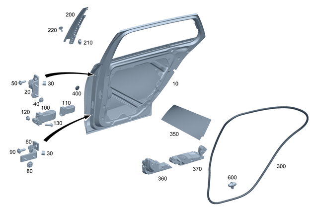 1956-2025 Mercedes-Benz Hinge 206-730-55-00 | MB Parts Store
