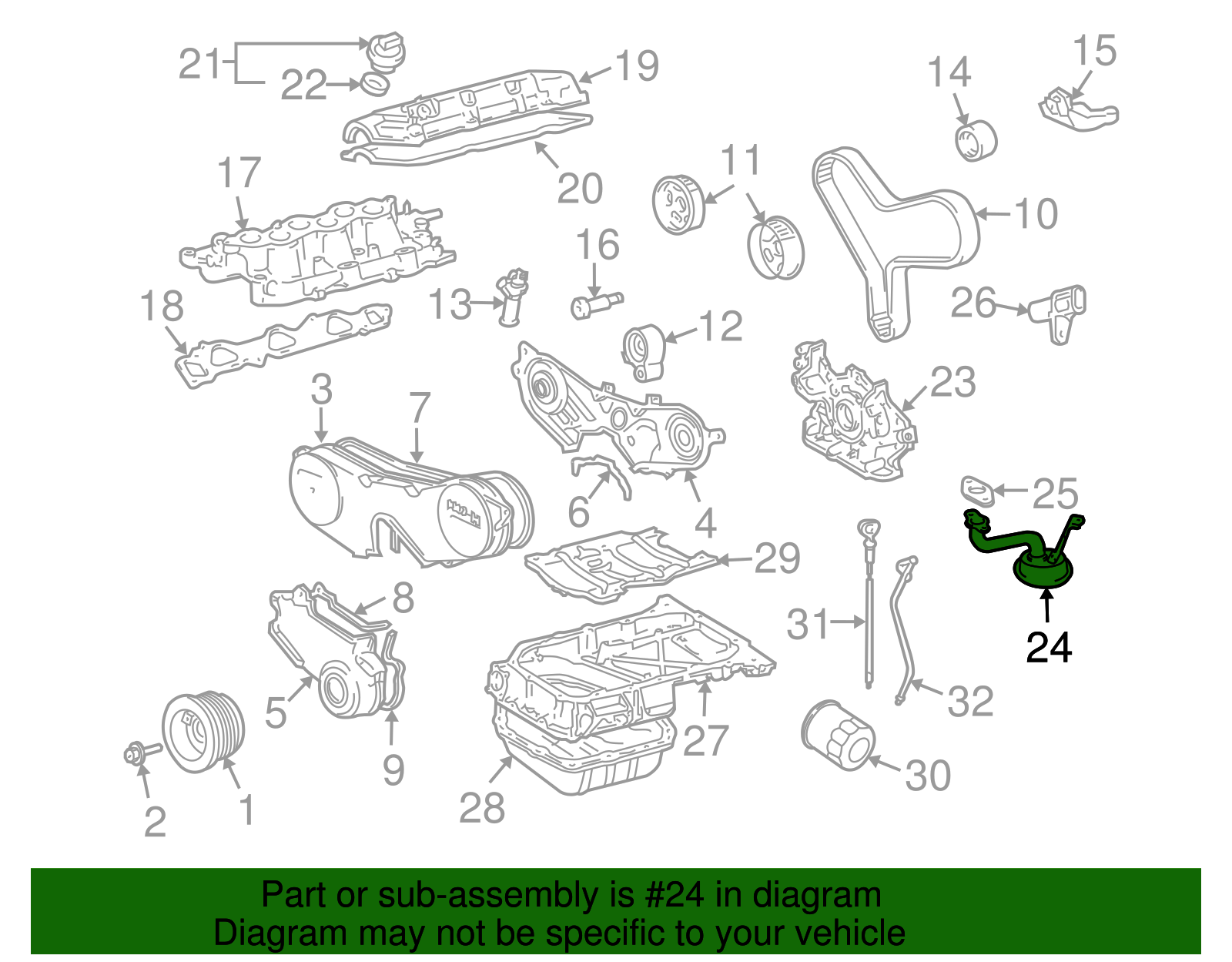 1994-2010 Toyota 1994-2010 Toyota - Oil Pick-Up 15104-20020 | Sparks Parts