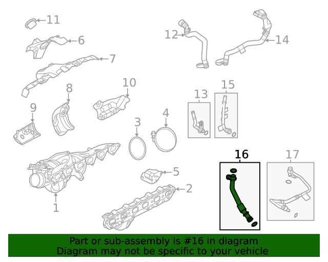 LR175458 - Turbocharger Oil Line 2019-2023 Land Rover | AutoNation Parts