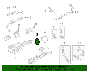 Genuine OEM Turbocharger Seal Part# LR121356 Fits 2019-2023 Land Rover ...