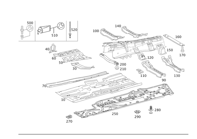 221-610-01-30 - Console 1954-2025 Mercedes-Benz | Mercedes-Benz USA Parts