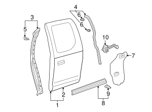 2000-2006 Toyota Tundra Front Weather-Strip 67872-0C010 | Toyota San ...