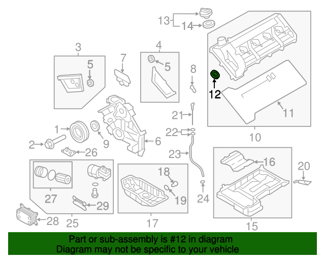 1996-2016 Hyundai Spark Plug Tube Seal 22443-23001 | AutoNationParts.com