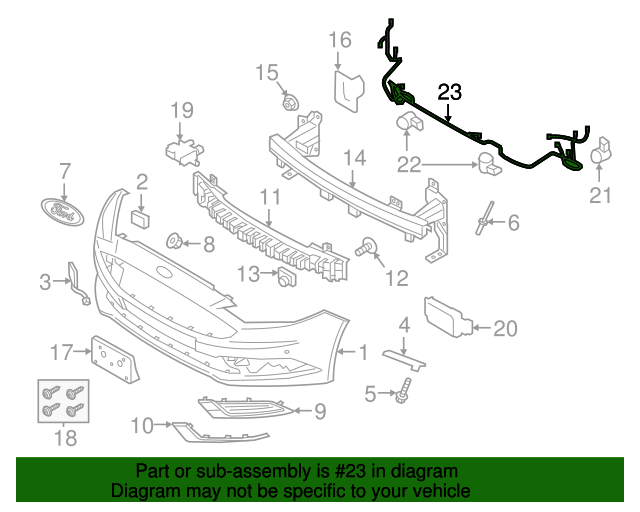 2017-2020 Ford Fusion Wire Harness HG9Z-15K867-A | Varsity Ford