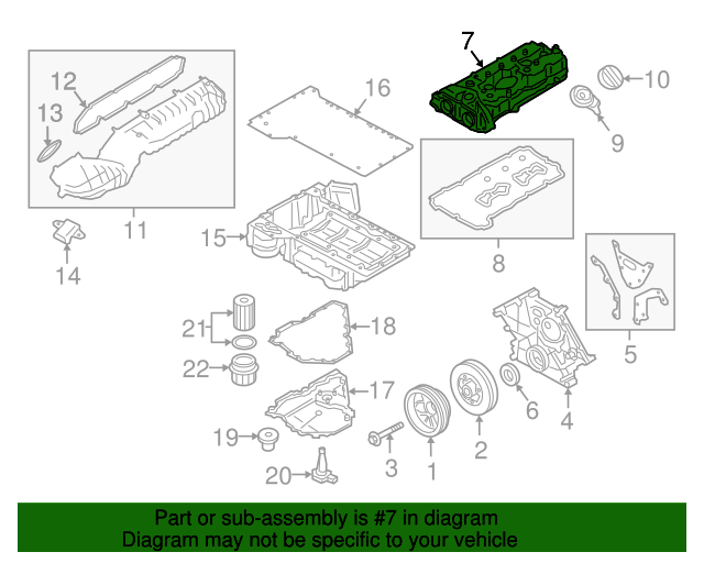 Genuine BMW 11-12-8-601-704 | Valve Cover | FREE Shipping on Most ...