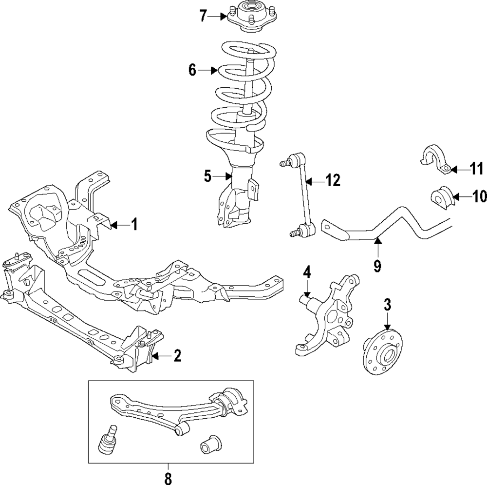 2014 Ford Mustang | Lower Control Arm | ER3Z-3078-A | Walls' Ford Parts