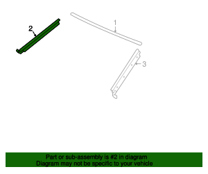 2001-2007 Toyota Windshield Molding (Right) 75533-0C030 | Toyota Parts ...