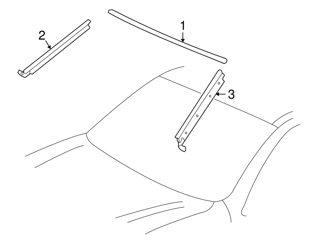 2001-2007 Toyota Windshield Molding (Left) 75534-0C030 | OEM Parts Online