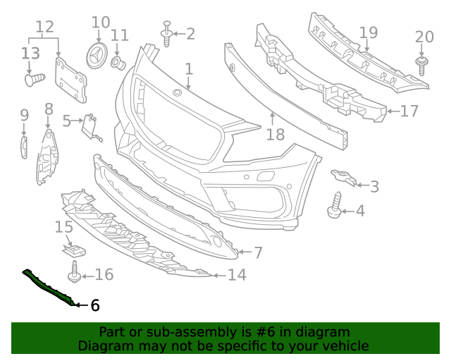 156-885-50-00 - Lower Molding 2018-2020 Mercedes-Benz | Mercedes-Benz ...