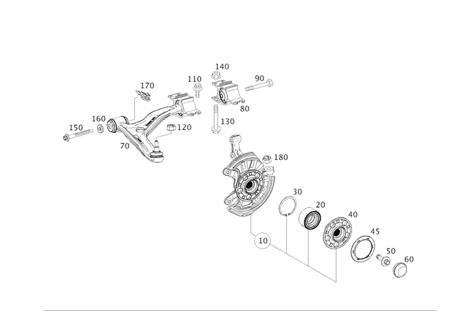 242-330-07-00 - Transverse Control Arm 2014-2017 Mercedes-Benz ...