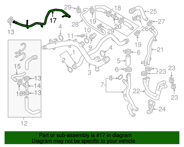 7L8-121-065-AC - Connector Tube 2011-2015 Audi Q7 | Audi OEM Parts
