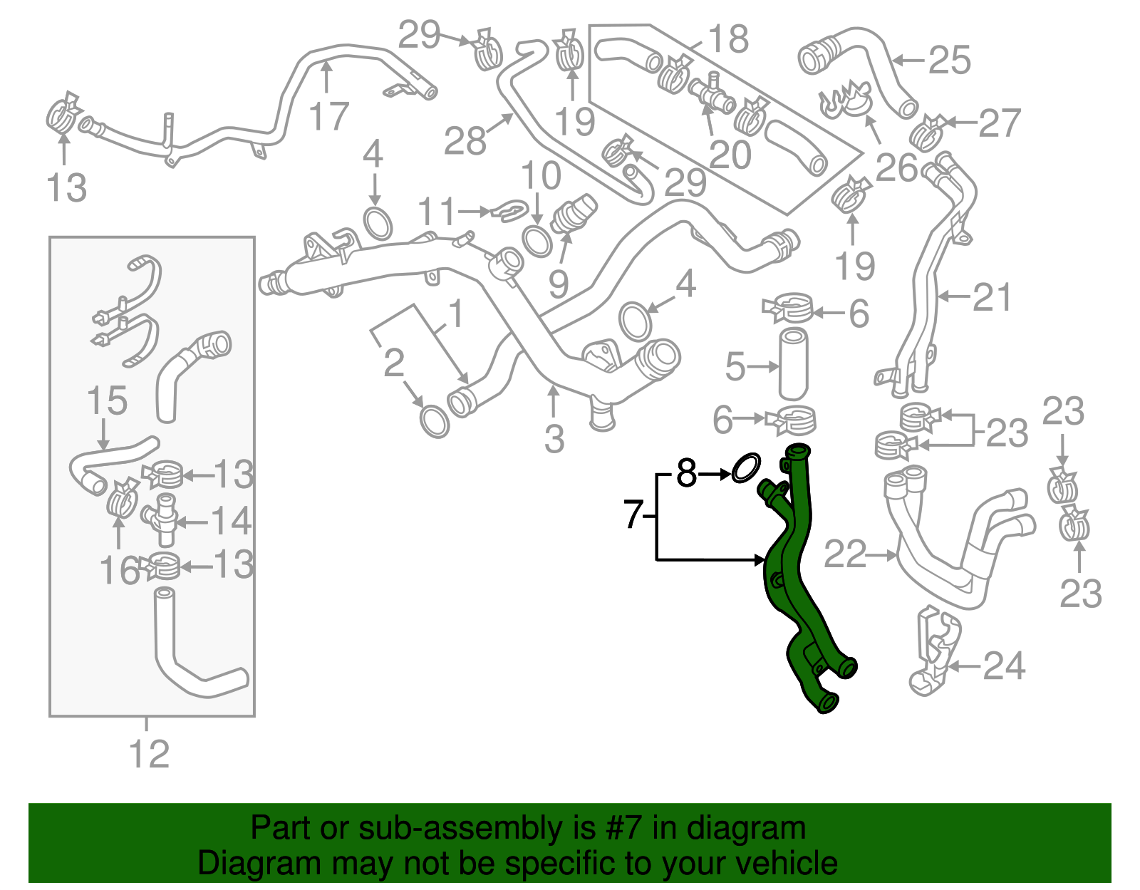 2005-2015 Audi Pipe Assembly 06E-121-044-AF | OEM Parts Online