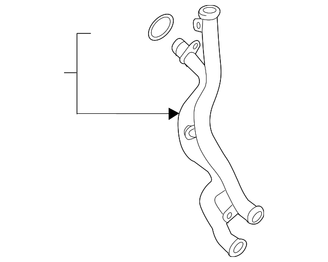 2005-2015 Audi Pipe Assembly 06E-121-044-AF | Genuine Audi Parts
