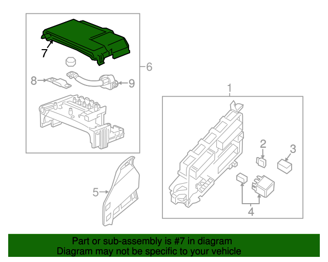 2016-2019 Cadillac Junction Block Cover 23323551 | TascaParts.com