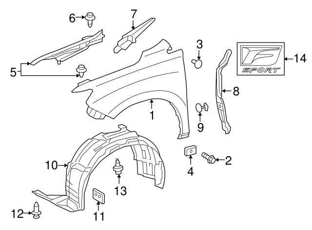 53808-0E011 - Reinforcement 2010-2015 Lexus | Lexus Parts Outlet