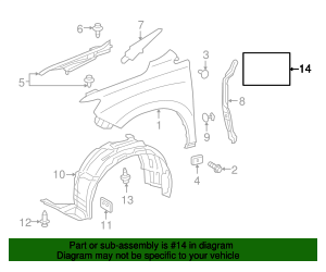 75362-48030 - Fender Emblem 2013-2015 Lexus | AutoNation Parts