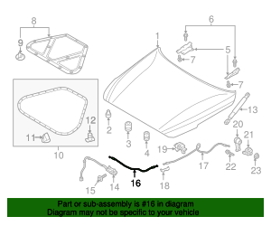 81190-D2100 - Hood Release Cable 2017-2019 Genesis G90 | AutoNation Parts