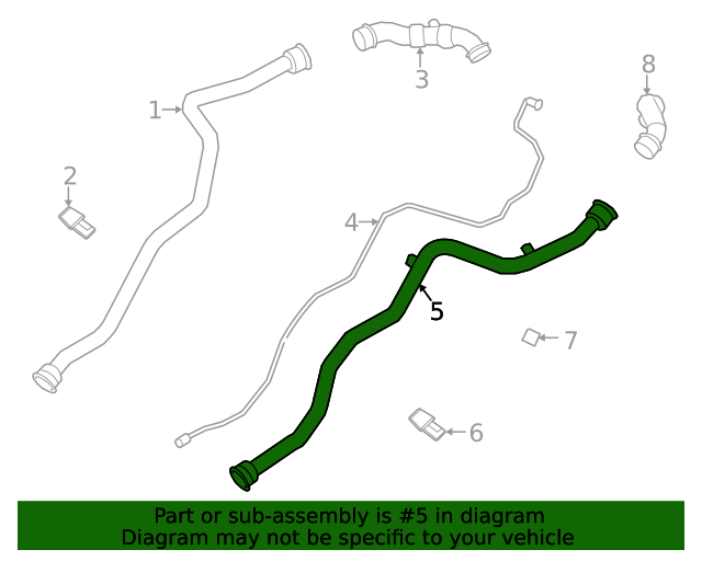 2020-2024 Porsche 911 Engine Coolant Pipe 0PB-121-469-B | Porsche Marin