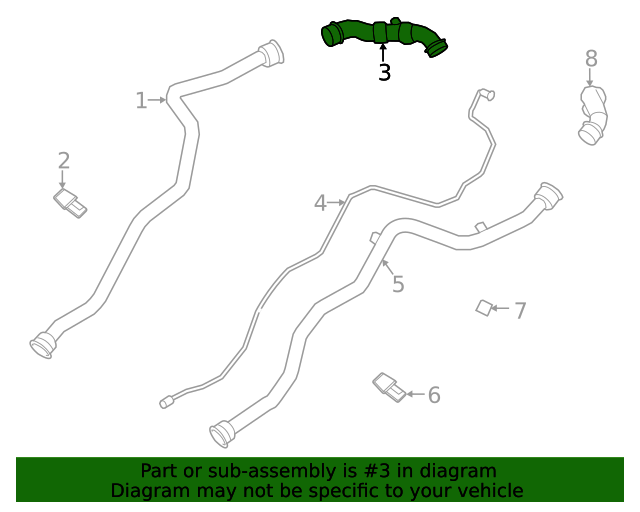 992-121-641 - Radiator Coolant Hose 2020-2023 Porsche 911 ...