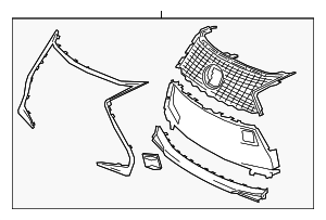 53101-30A50 - Grille Assembly 2016-2020 Lexus GS F | Lexus Parts Outlet