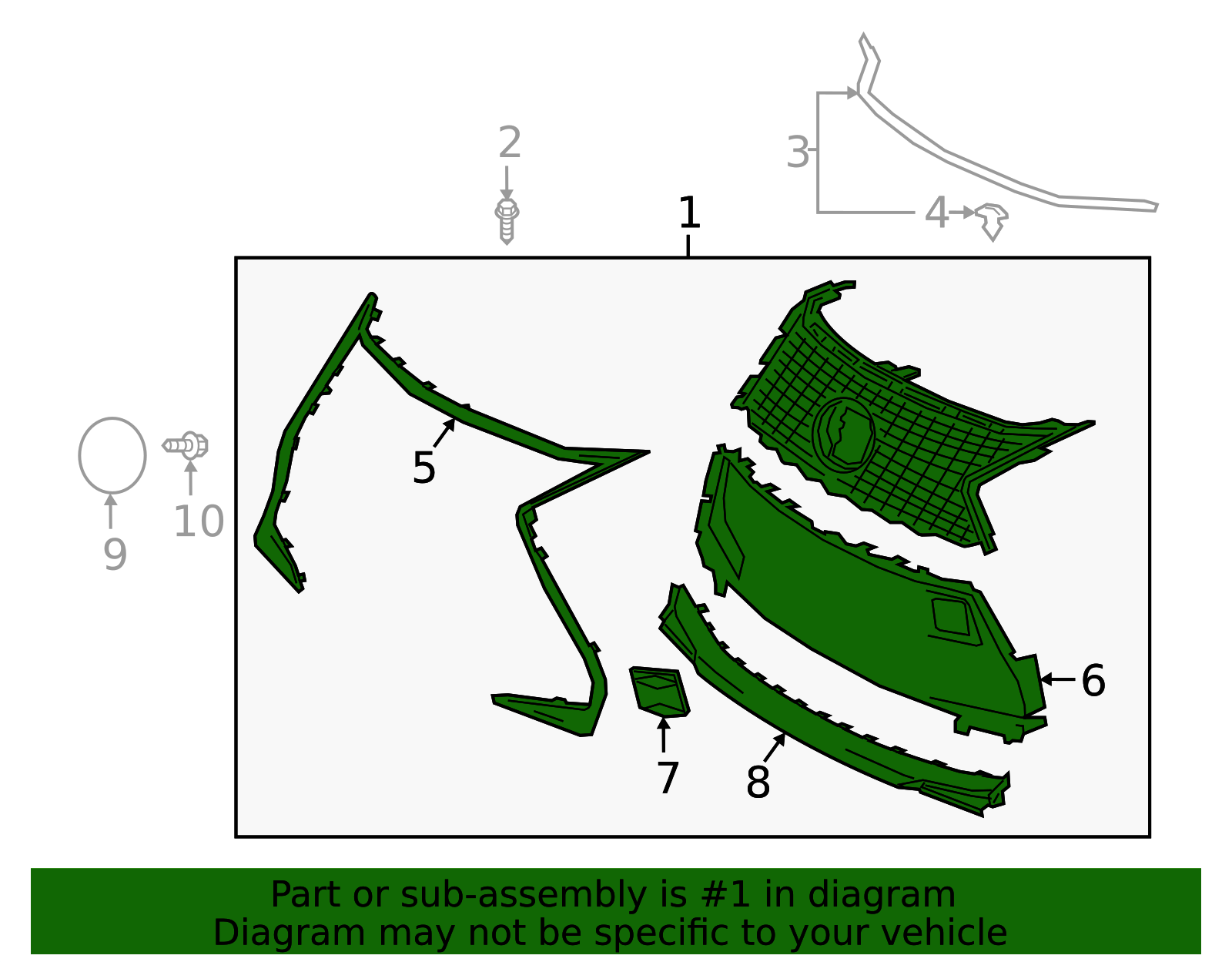 2016-2020 Lexus GS F Grille Assembly 53101-30A50 | Lexus Direct parts