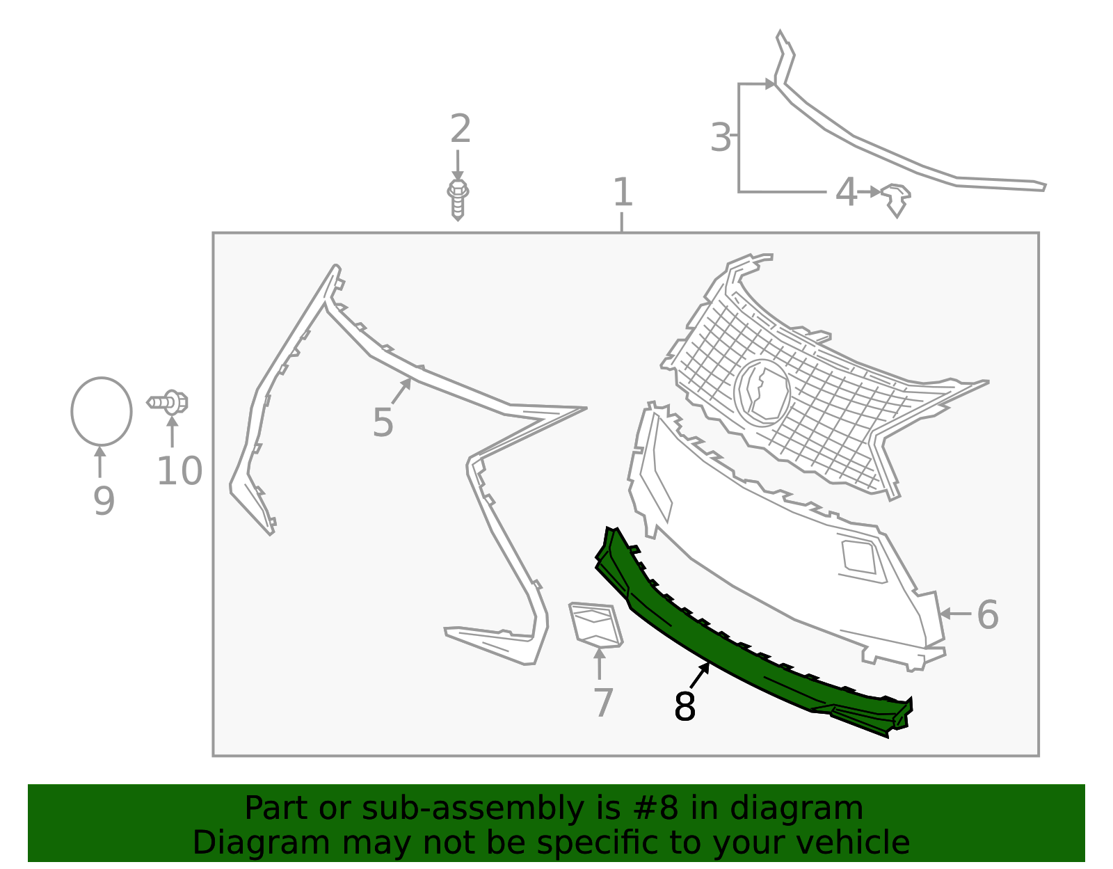 53122-30240 - Lower Molding 2016-2020 Lexus GS F | Longo Lexus Parts